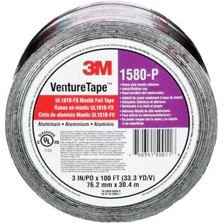 3M Venture Tape UL181B-FX Mastik Foil Tape 1580-P, 3 in x 100 ft | Sylvane