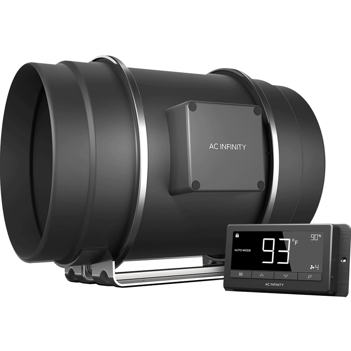 AC Infinity CLOUDLINE T10 10-In" Inline Duct Fan w/ LCD Thermal ...